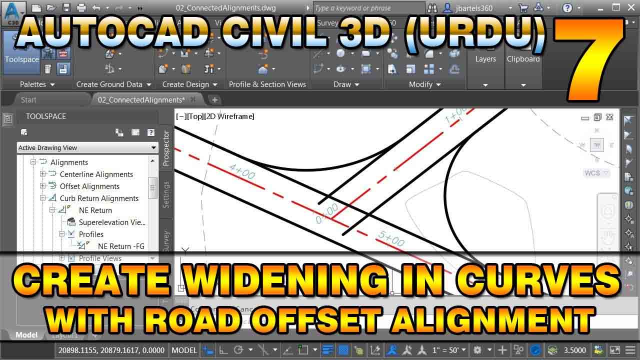 How to Add Widening to an Offset Alignment in Civil 3D | AutoCAD Civil 3D in Hindi | Lesson 7