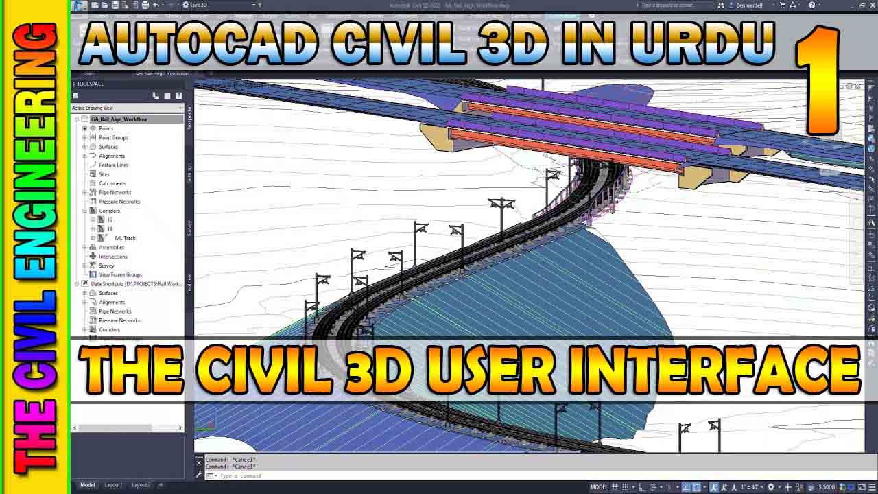 The Civil 3d Interface Autocad Civil 3d In Hindi Lesson 1