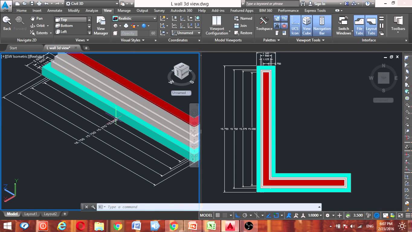 Estimate of L Shape Wall in Excel | Building Wall Estimate