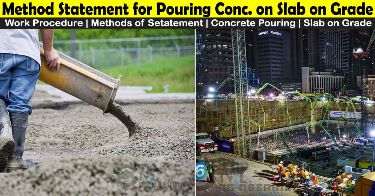 Method Statement for Pouring Concrete on Slab on Grade (S.O.G)