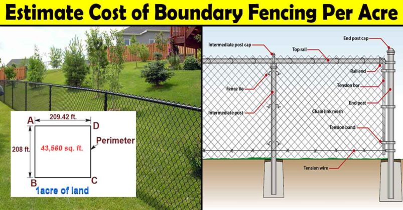 What Will be the Cost of Boundary Fencing Per Acre | Fence Estimate