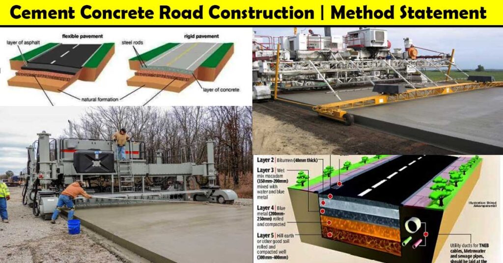 Cement Concrete Road Construction Procedure | Concrete Pavements