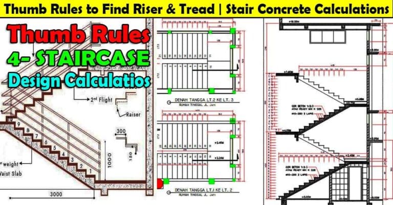 Thumb Rules for Staircase Design Calculation | Concrete Calculation of ...