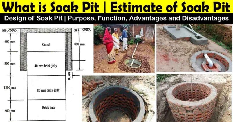 What is Soak Pit | Estimate of Soak Pit | Design | Excel File Download