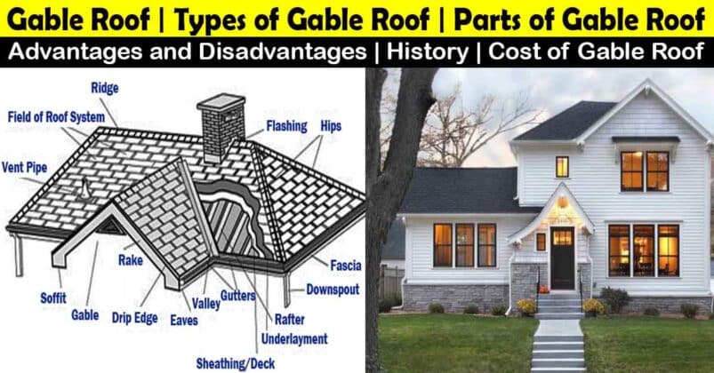 Gable Roof | Types of Gable Roof | Parts Advantages & Disadvantages